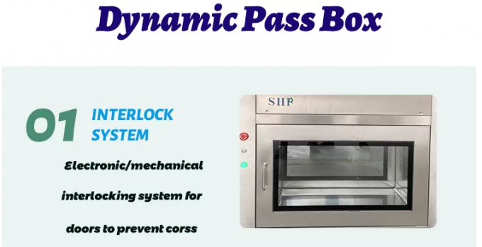 SUS304 Laboratory Pass Box UV Light Static And Dynamic Pass Box