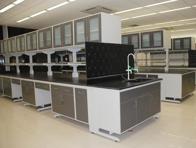 Full Steel Laboratory Work Benches Epoxy Resin Chemistry Workbench Island