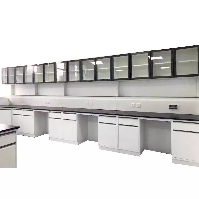 School Wall Bench Laboratory H Frame Electronics Lab Table With Reagent ...