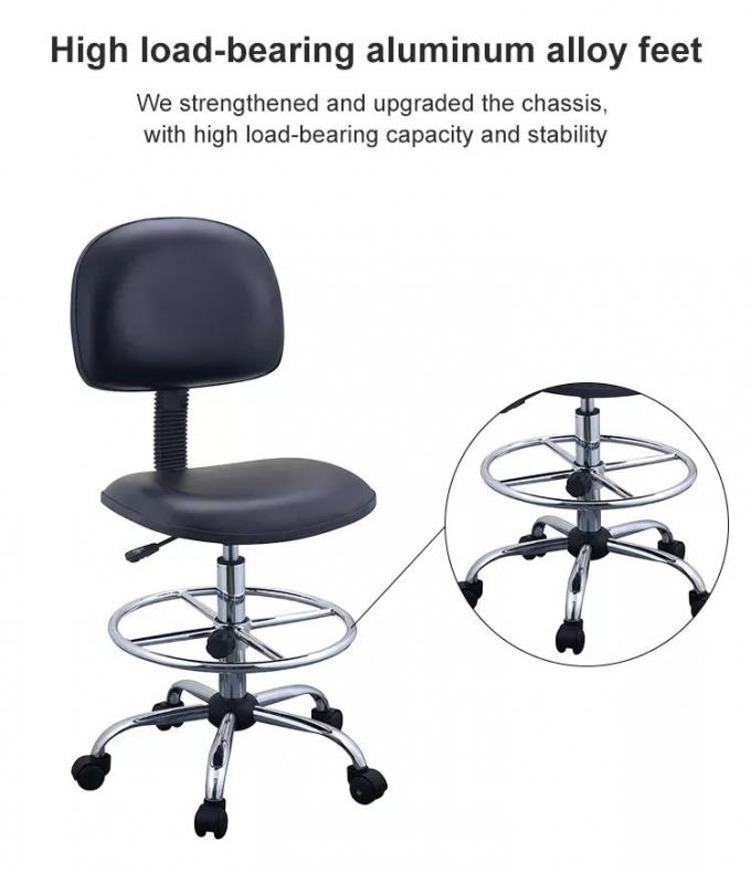 PU Leather Laboratory Stool Chair ESD Chair Antistatic Lab Stool With ...
